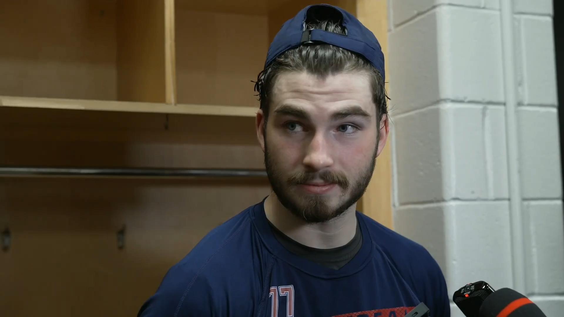 Kirby Dach has a good chance of playing (on the first line) tomorrow