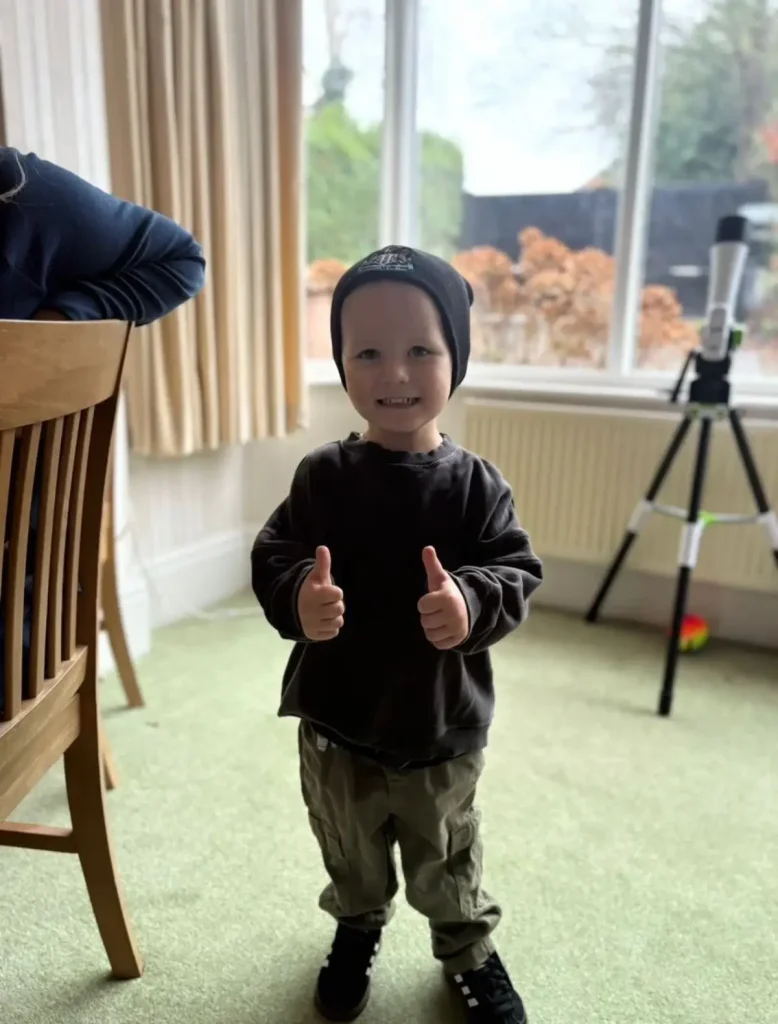 Toddler diagnosed with rare cancer after mom spots chest turning blue