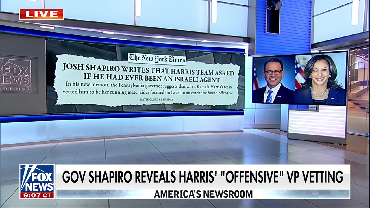 Gov. Shapiro reveals Kamala Harris’ team asked him about Israeli ties ...