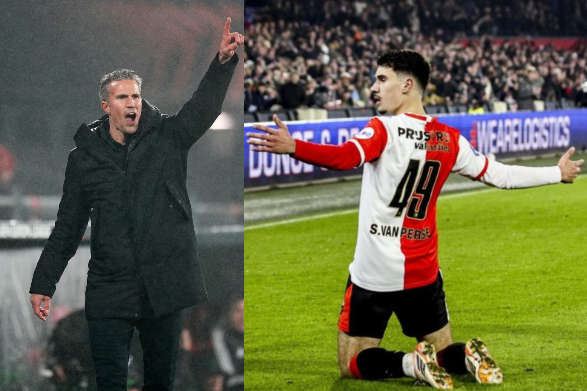 Crazy: Van Persie brings on his son and Shaqueel scores a backheel and ...