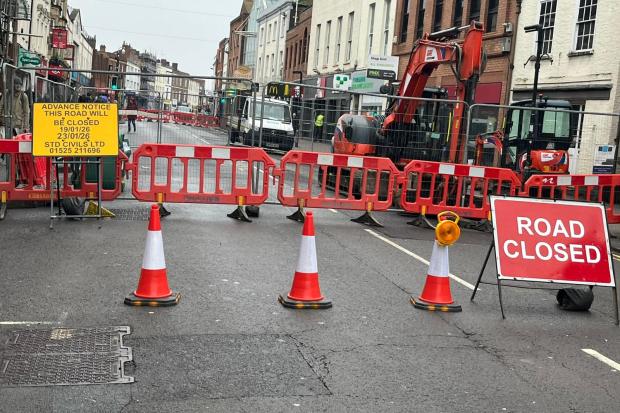 East Street in Taunton closed as building works begin