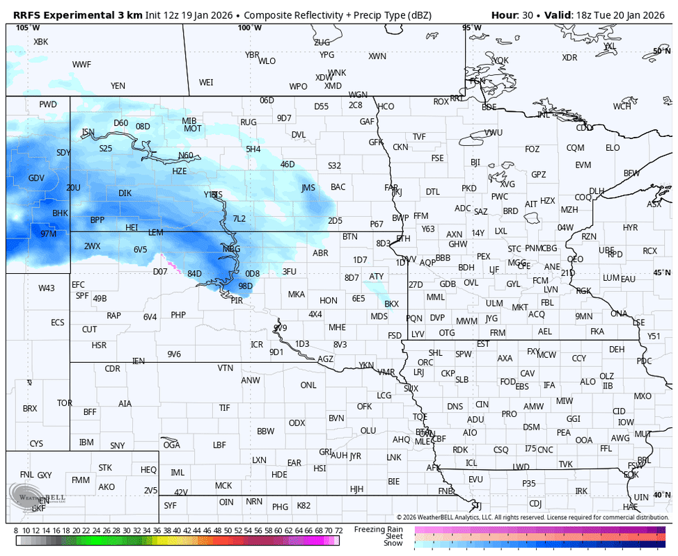 Snow slides through Tuesday before the coldest air yet invades Minnesota