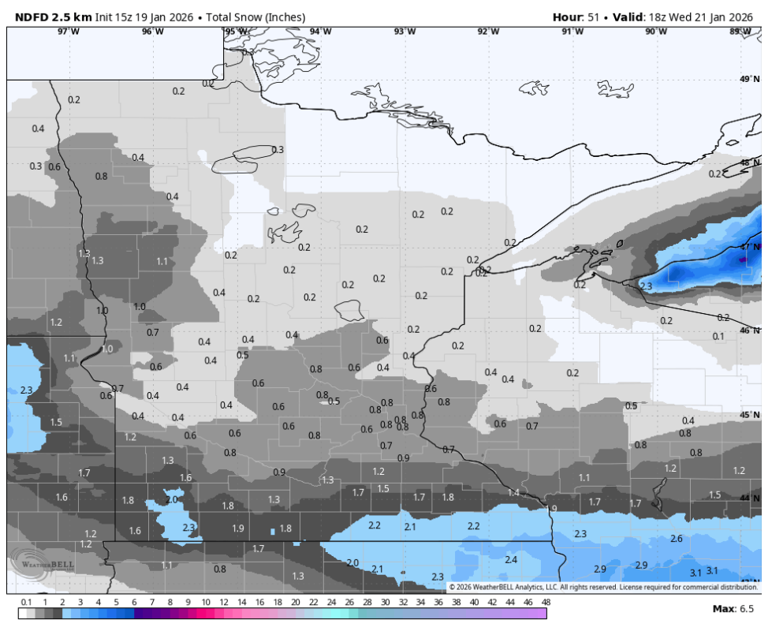 Snow slides through Tuesday before the coldest air yet invades Minnesota
