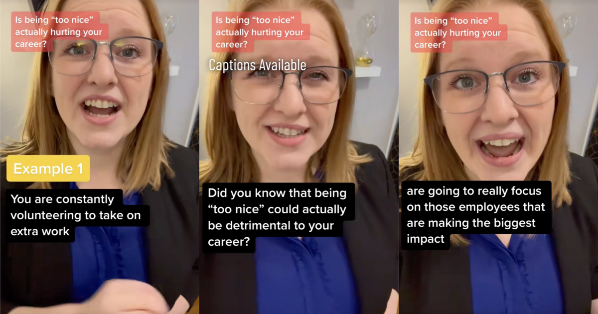 A career coach said being too nice at work might not be good for your ...