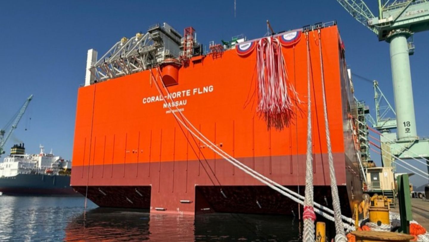 Eni and partners announce Coral North FLNG hull launch