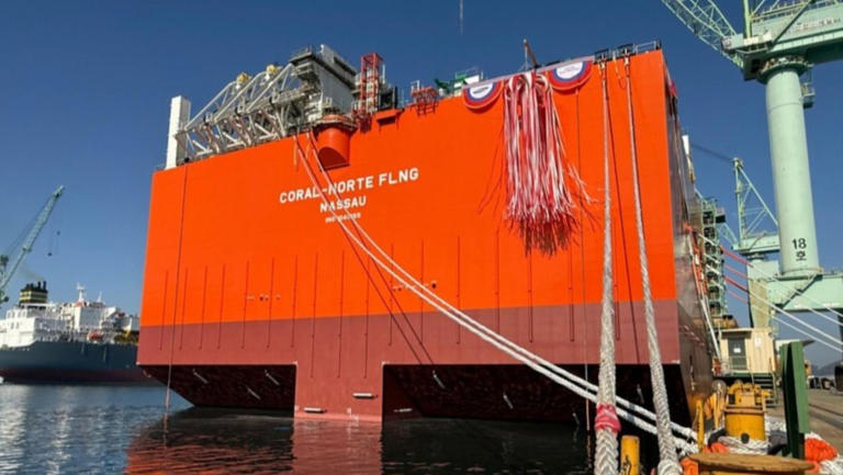 Eni and partners announce Coral North FLNG hull launch