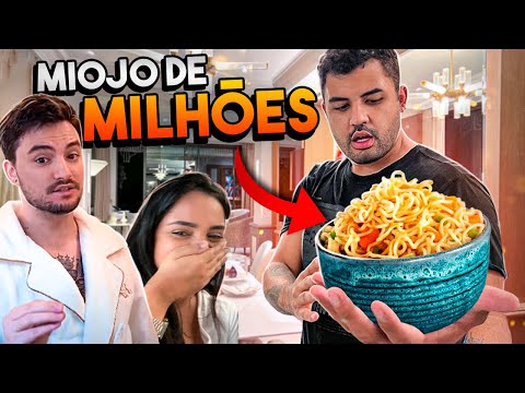 Fiz miojo na suíte de 125 mil reais do Felipe Neto