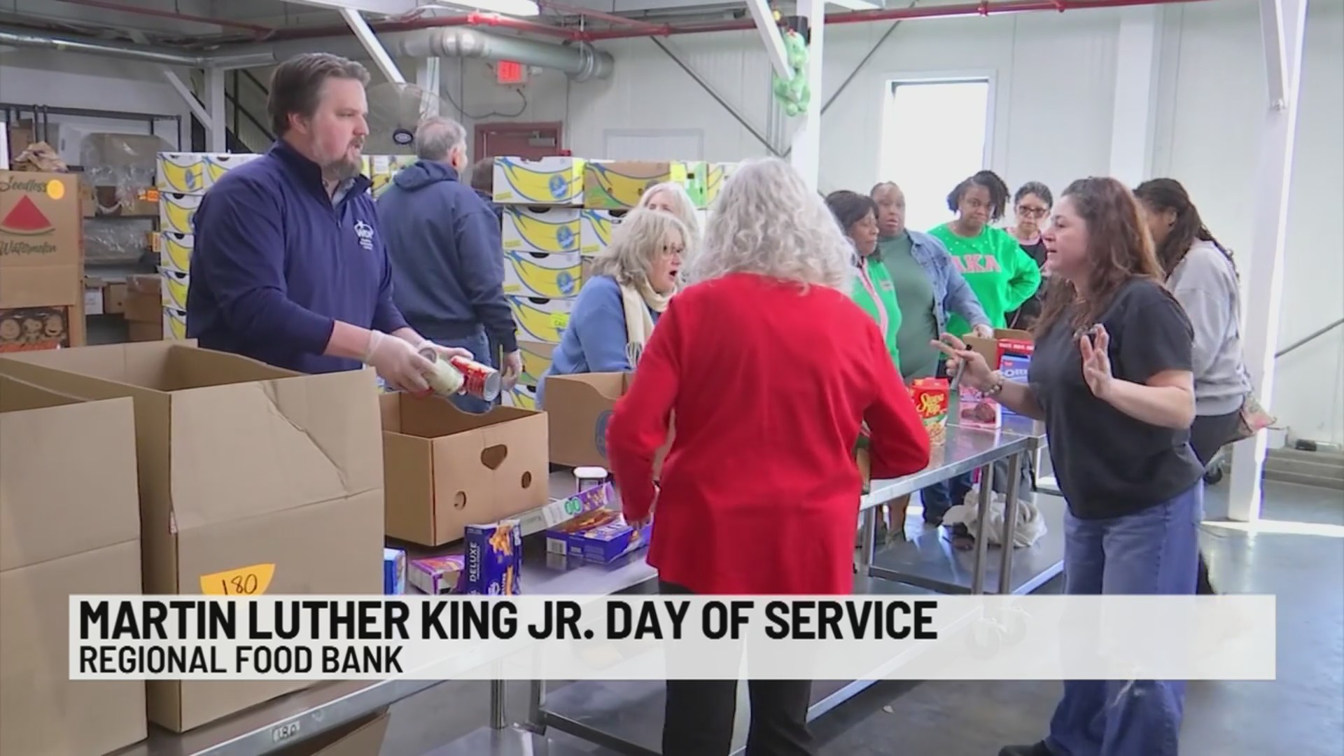 Giving back for MLK Jr. Day at the Regional Food Bank
