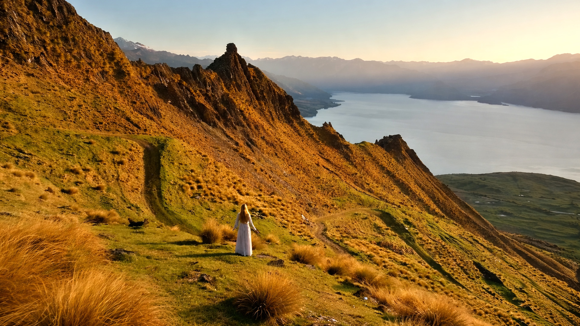 Golden Hills above Lake Hāwea