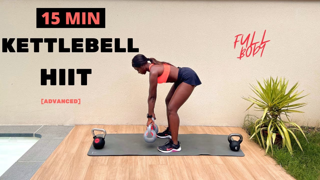 Advanced strength training at home with a full-body kettlebell HIIT