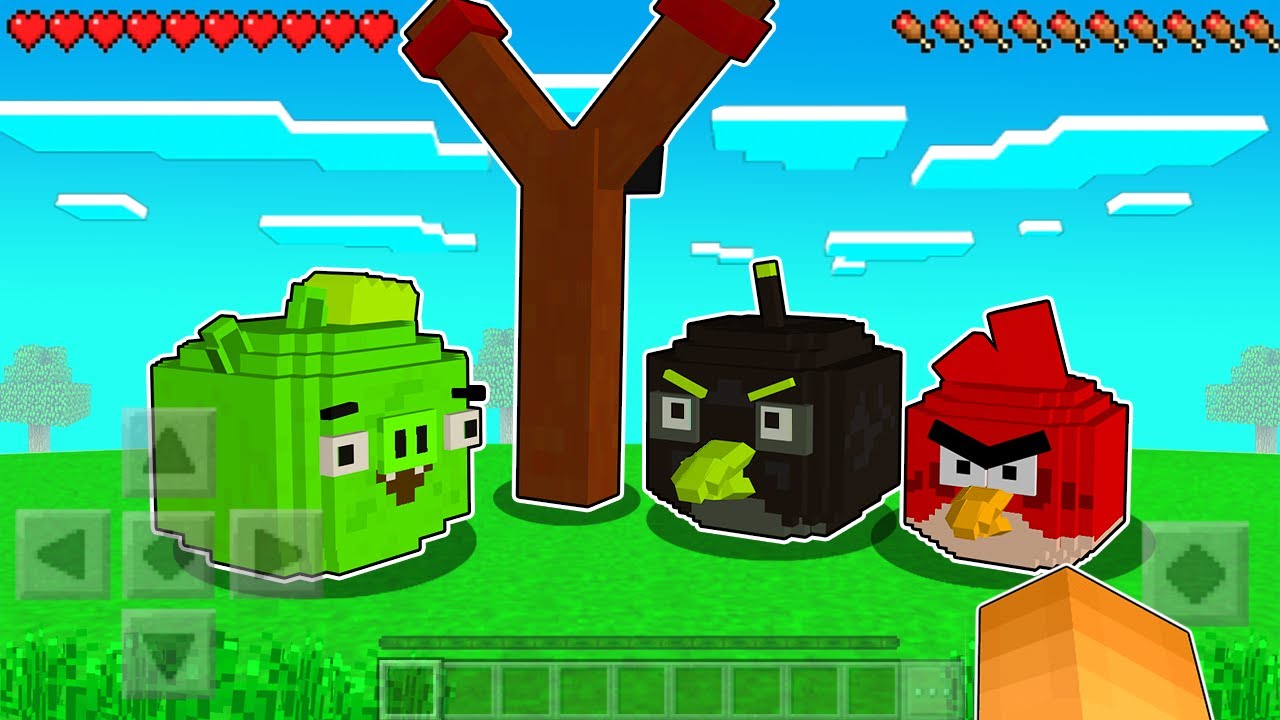 Angry Birds no Minecraft Pocket Edition! Minecraft PE Angry Birds