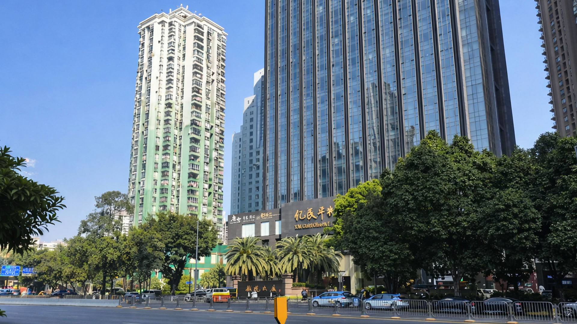 Stadtleben im Zentrum von Shenzhen, China