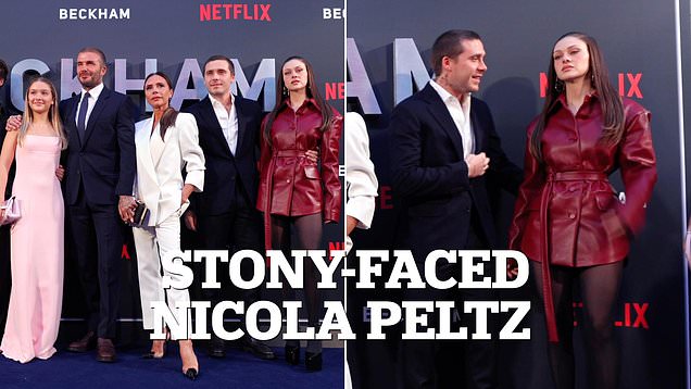 2023: Nicola Peltz being pulled into Beckham family picture
