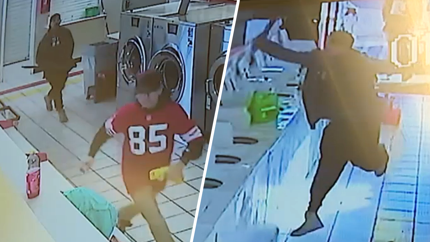 Video: Machete-wielding man goes after a teen inside Pomona laundromat