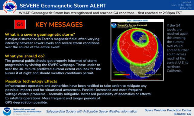 Aurora watch in effect as severe solar storm slams into Earth
