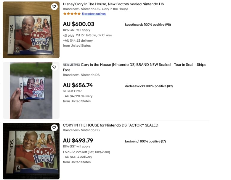 Cory in the House DS is now a hot collector’s item