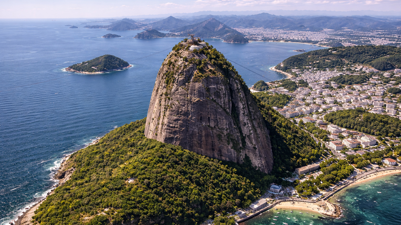 Towering rock and ocean views from above