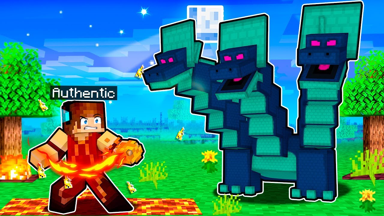 Derrotei a HYDRA com o poder do fogo! Minecraft Avatar #26