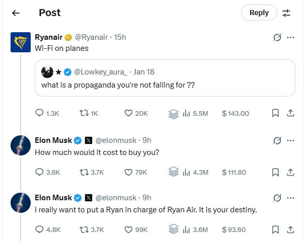 Airline CEO calls Elon Musk an idiot, Musk threatens to buy his company ...