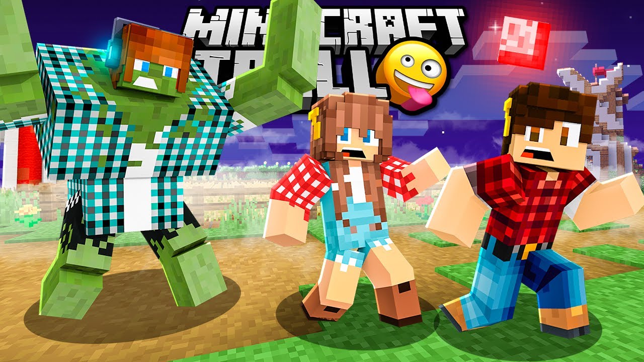 Trollagem de zumbi no Minecraft! - Minecraft troll ep. 08