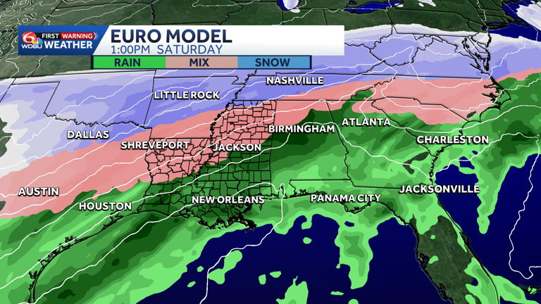 Growing risk of a southern winter storm this weekend. Here's the latest