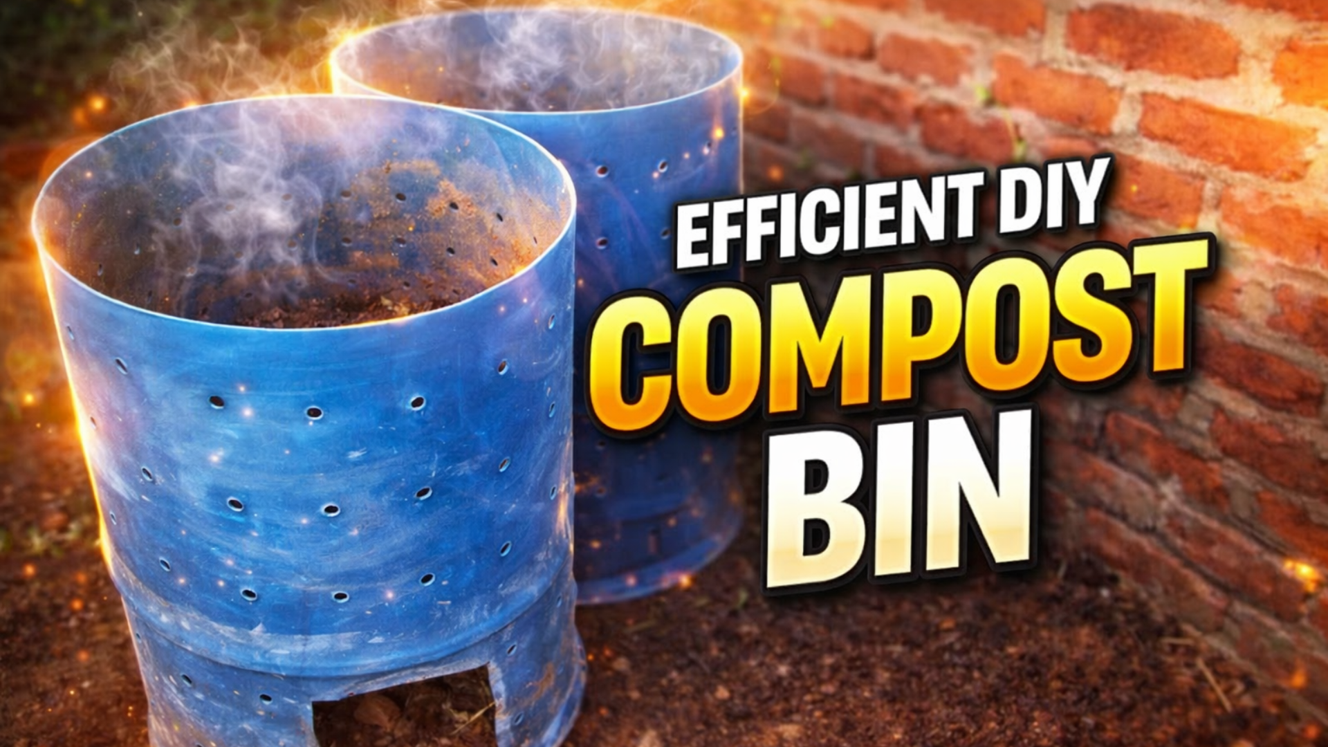 Build a compact compost bin using a recycled water tank