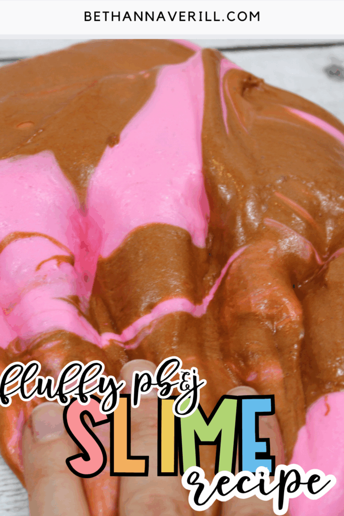 Fluffy peanut butter and jelly slime recipe