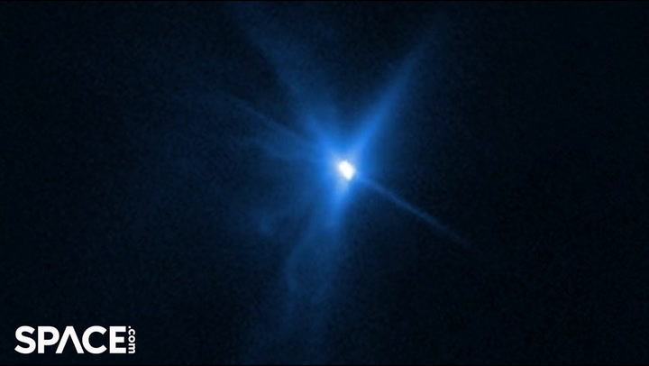 DART asteroid impact aftermath caught on Webb and Hubble space telescopes