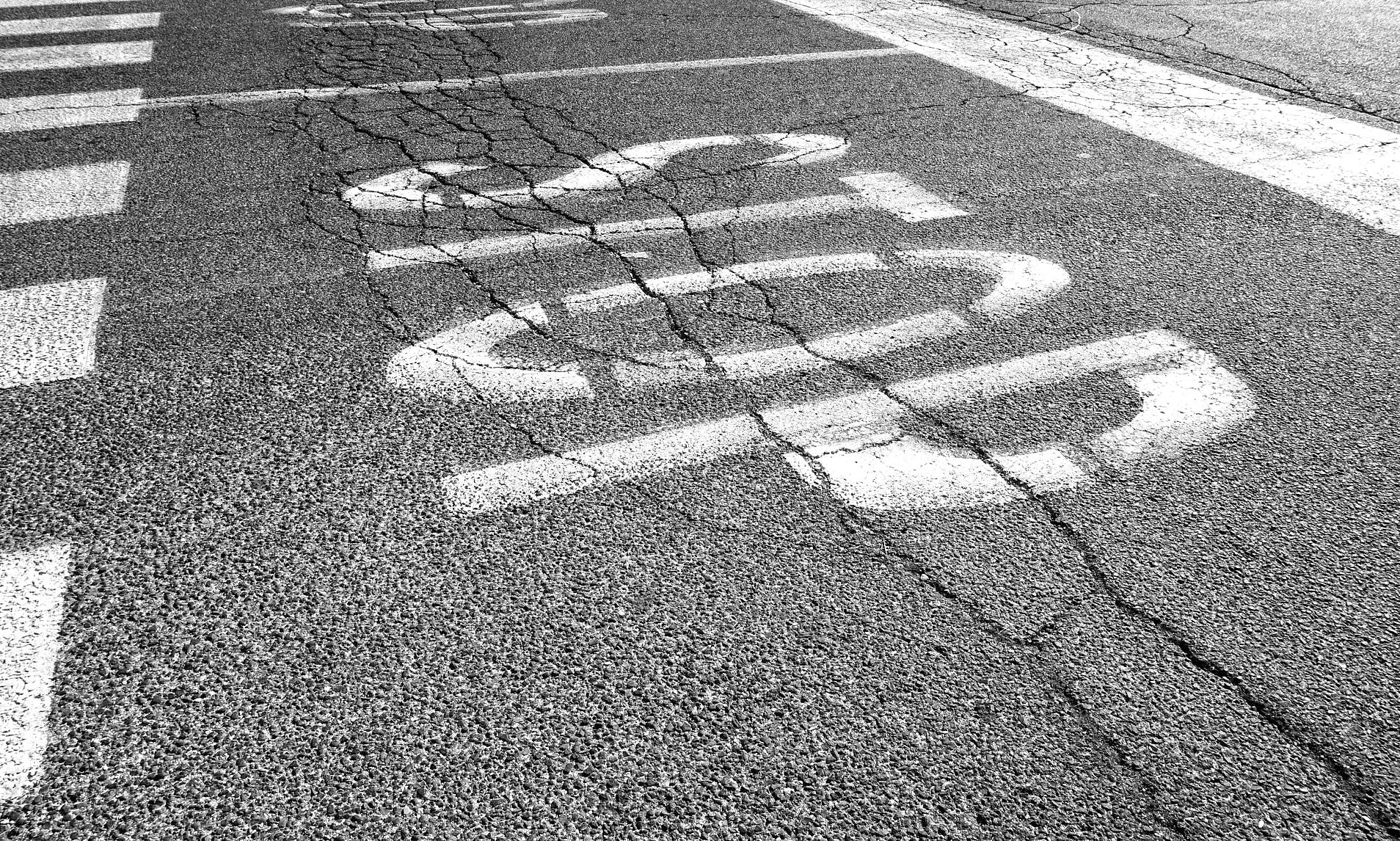 Faded road markings are causing a 'frightening' number of near crashes