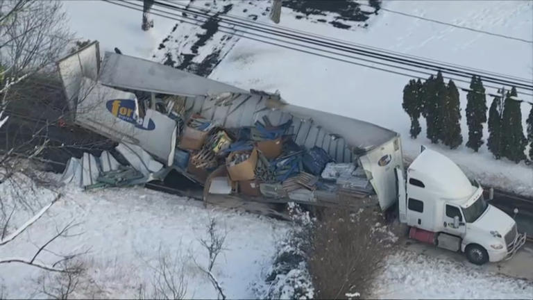 Tractor trailer spills diesel and aluminum onto Bucks County road ...