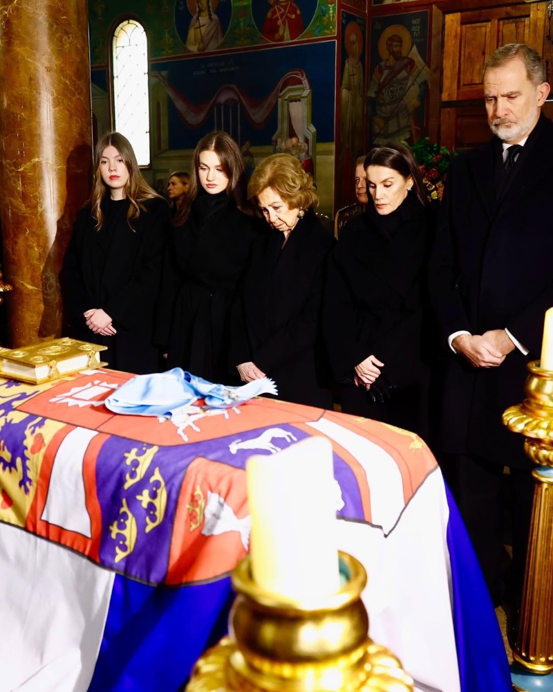 Queen Sofia attends the funeral of Princess Irene of Greece in Athens