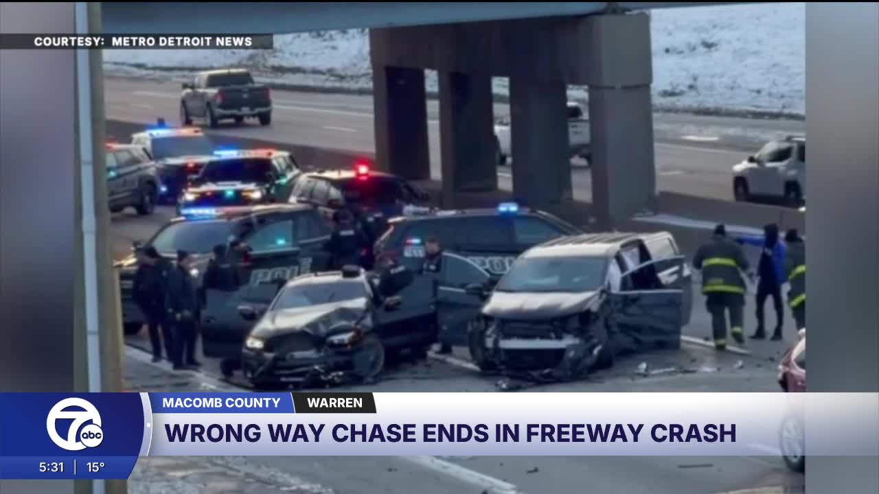 Witness describes terrifying police chase ending in wrong-way crash on I-94