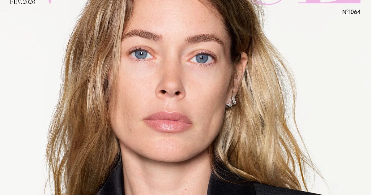 Doutzen Kroes attempts to prove less is more on the cover of Vogue France