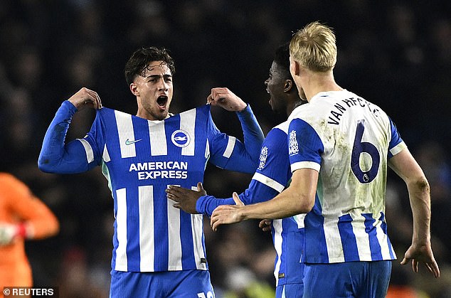 Brighton star scores outrageous overhead kick to rescue late 1-1 draw ...