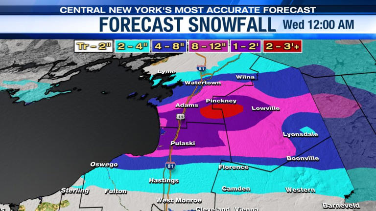 Four feet of snow possible for Tug Hill; little elsewhere