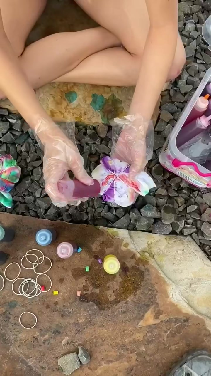 Tie dying my white sheets!