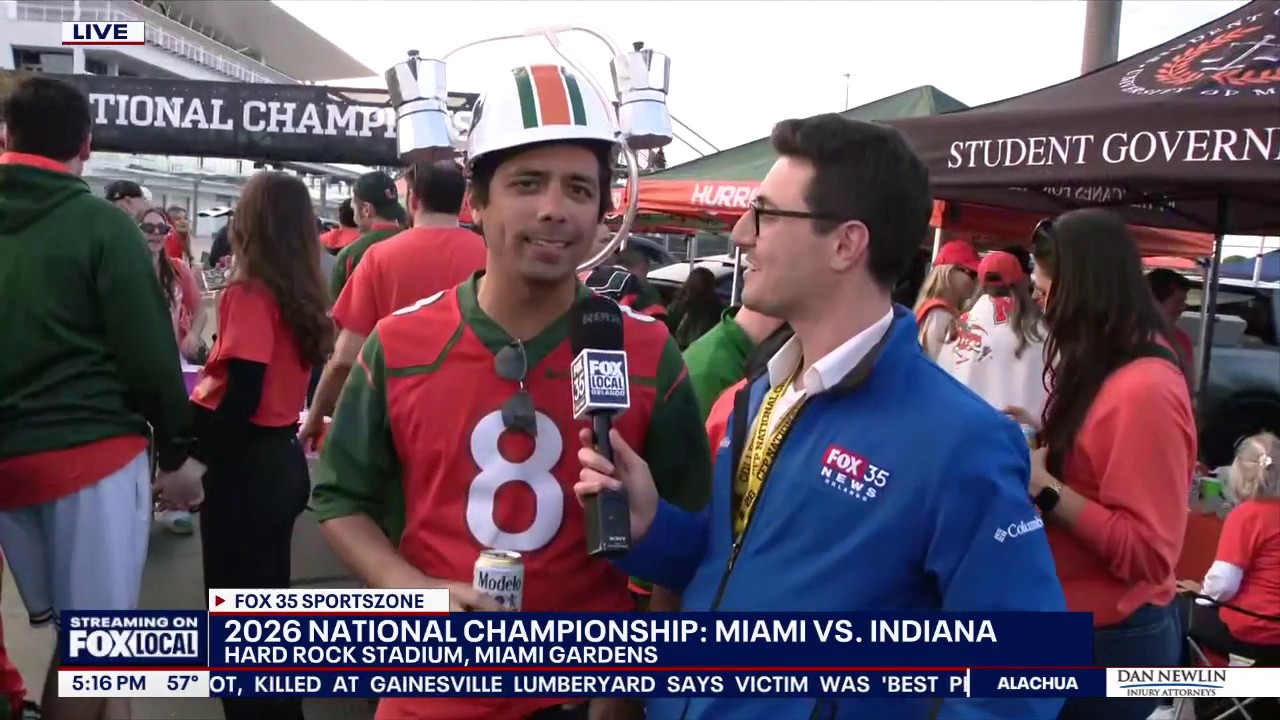 Fans gather for college football championship game in Miami