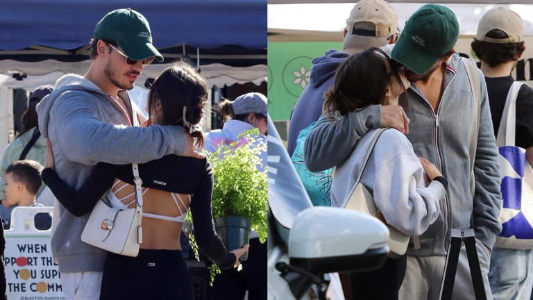 Gleb Savchenko packs on the PDA with model Kaitlin Trujillo 9 months ...