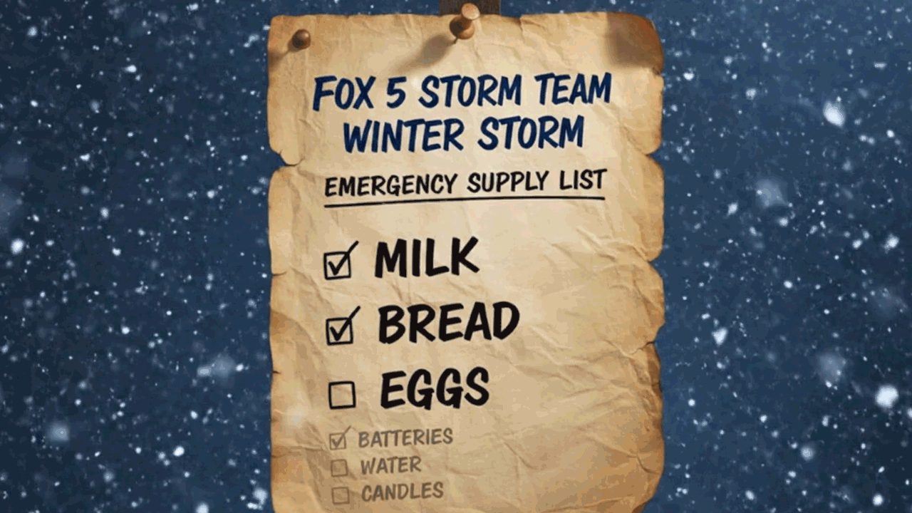 Georgia winter weather: The FOX 5 Storm Team shopping list and prep ...