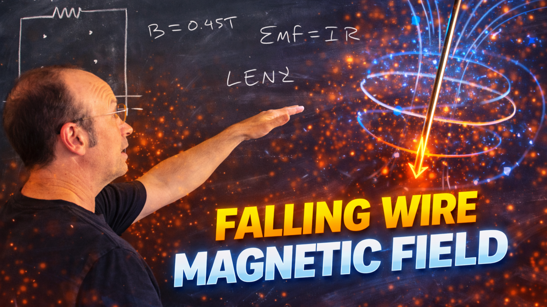Terminal velocity in a magnetic field: The falling wire problem