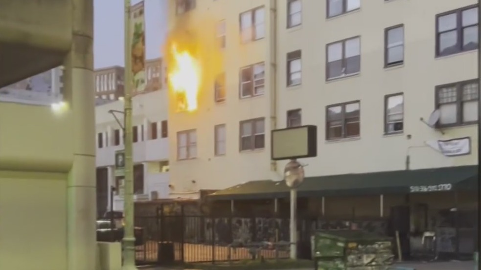 Oakland apartment fire injures several residents, firefighter