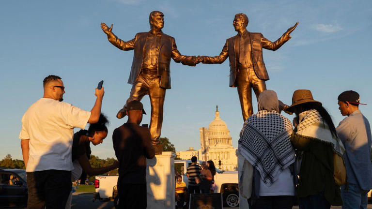 Giant replica of Donald Trump's birthday card to Jeffrey Epstein ...