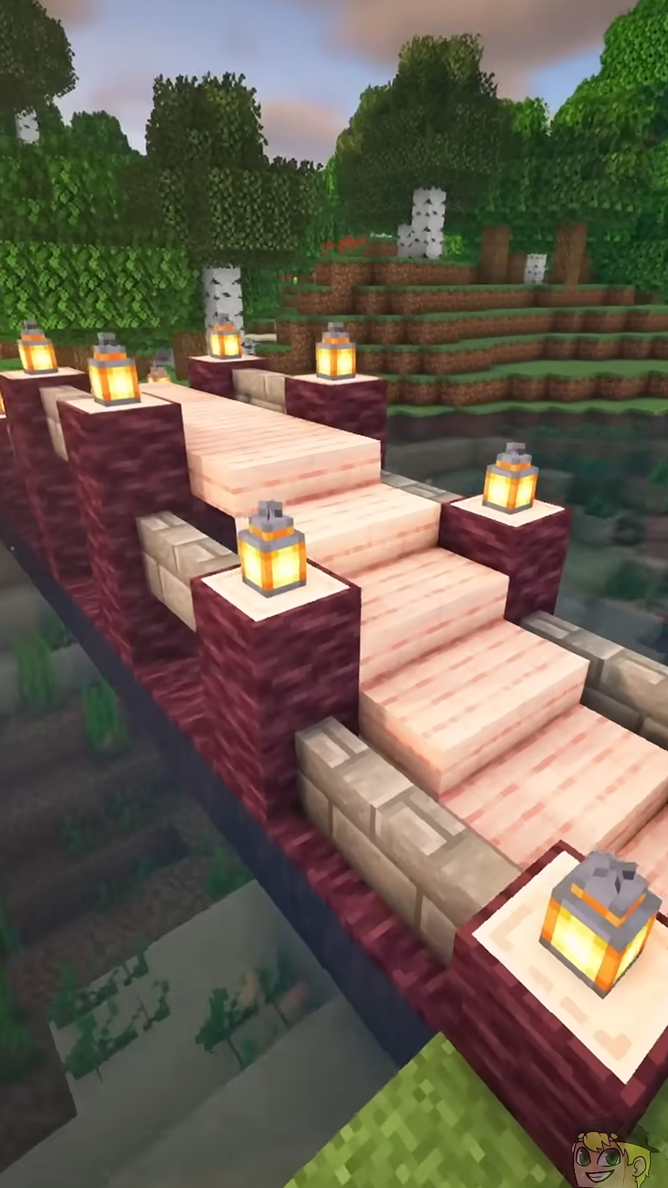 Minecraft cherry bridge ideas