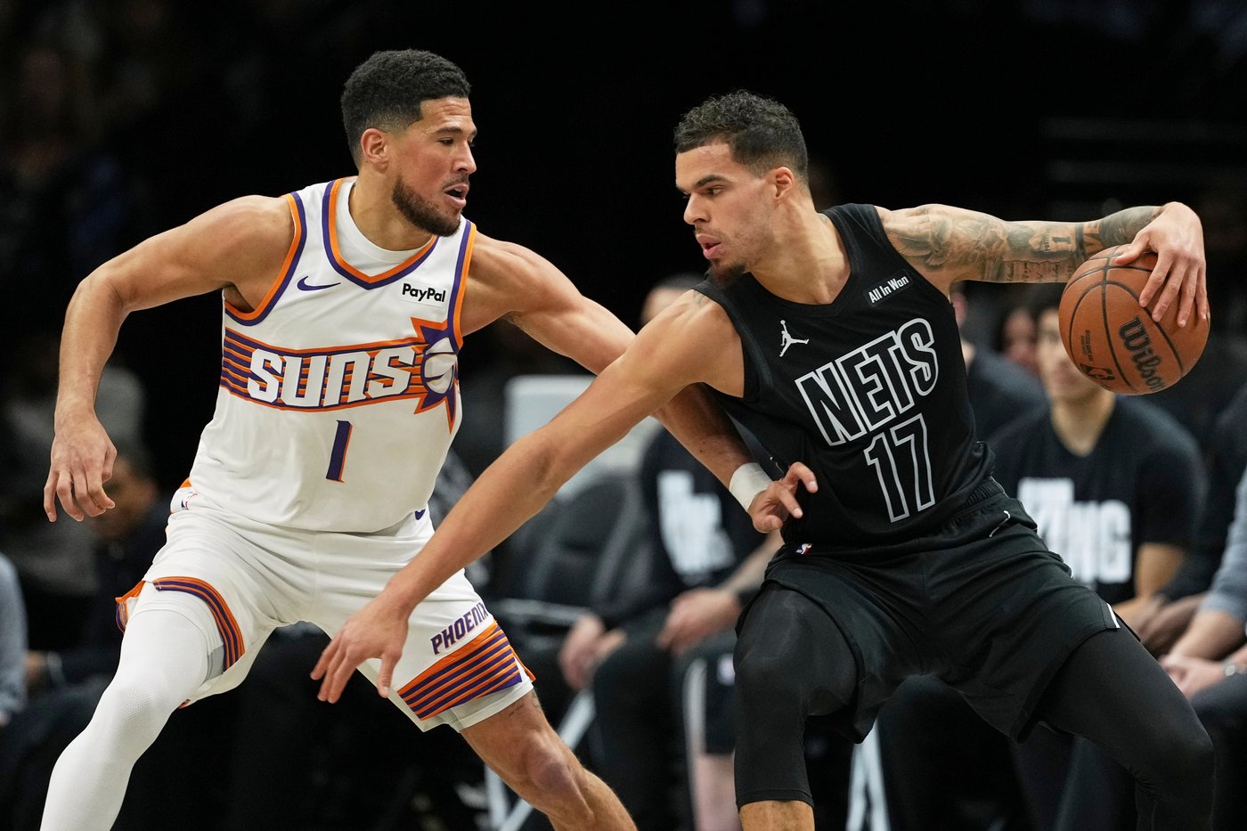 Brooks and Booker power Suns to a 126-117 win over the struggling Nets