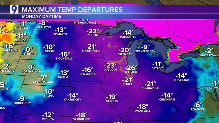 Monday morning was Chicago’s second-coldest so far this winter