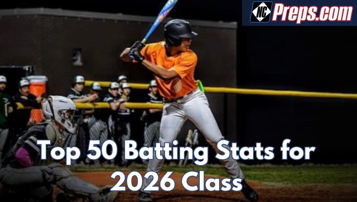Top 50 batting stats for 2026 class (NCHSAA)