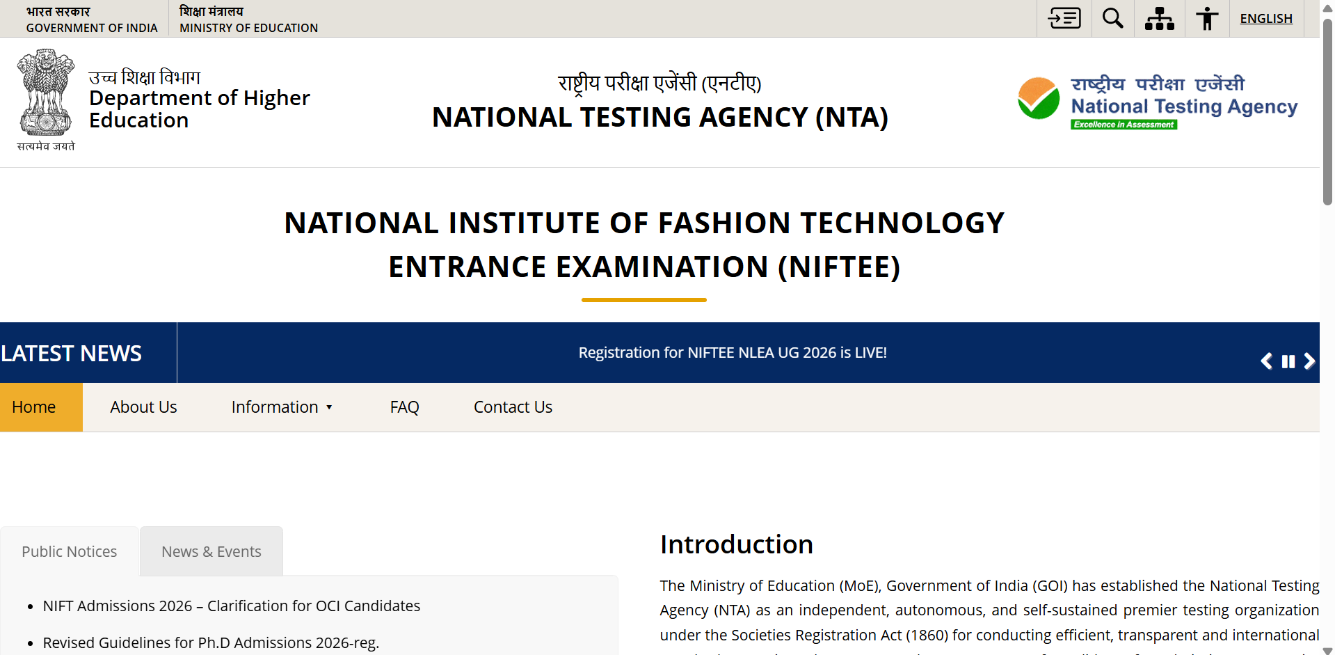 NTA NIFTEE 2026 application correction window opens today at nta.ac.in ...