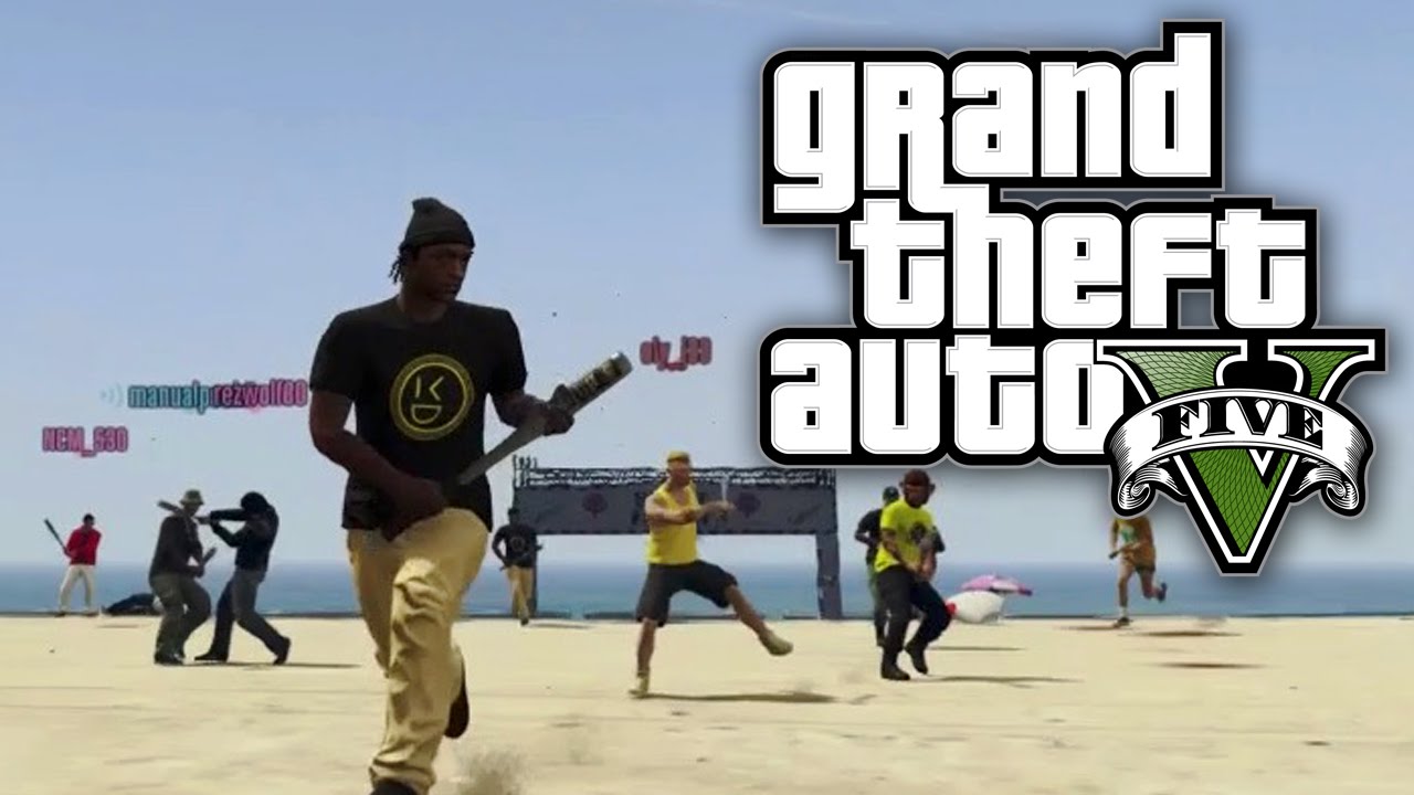 GTA 5 online - 4 team American football! (GTA V online)