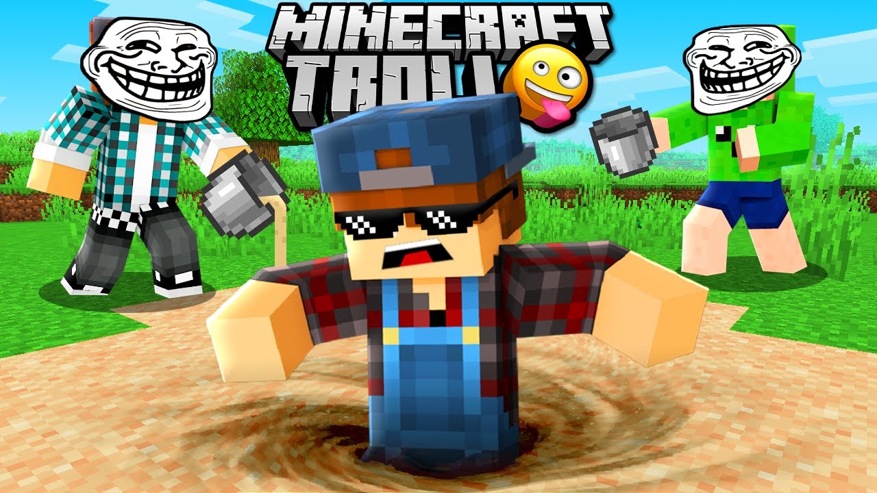 Trollagem da areia movediça no Minecraft! - Minecraft troll EP.02