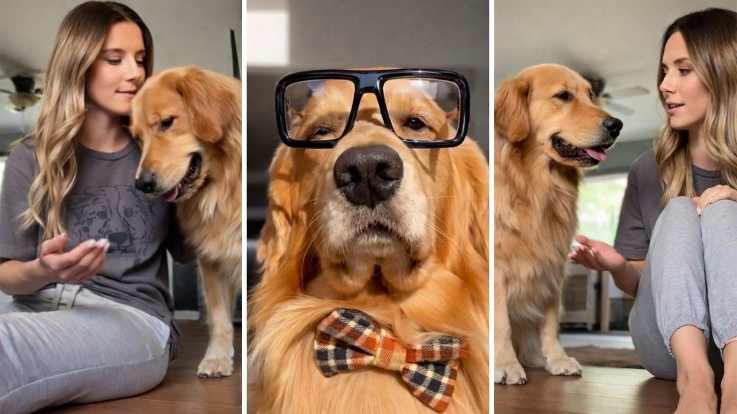 Golden retriever acts like a life coach